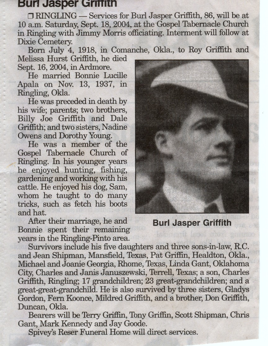 GRIFFITH, BURL JASPER